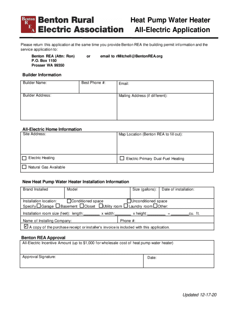 Fillable Online All-electric Incentive Program Fax Email Print - pdfFiller