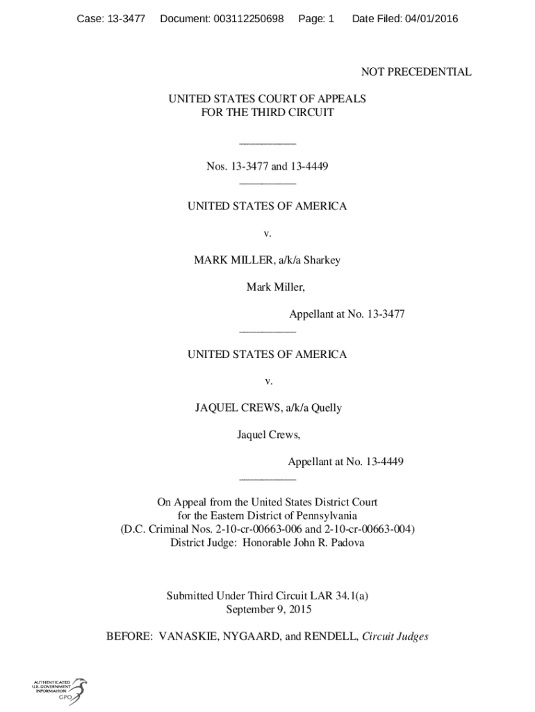 Fillable Online 13-3477 Document: 003112250698 Page: 1 Date Filed: 04 ...