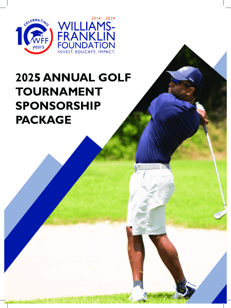 Fillable Online 2025 Annual Golf Tournament Sponsorship Package Fax ...