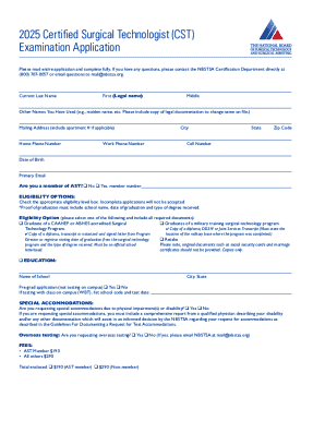 Fillable Online Cst Examination Application Fax Email Print - pdfFiller