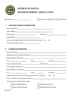 Fillable Online Business Permit Application Fax Email Print - pdfFiller
