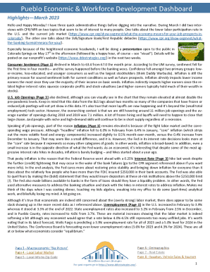 Fillable Online Pueblo Economic & Workforce Development Dashboard - Highlights March 2023 Fax ...