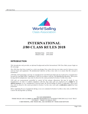 Fillable Online International J/80 Class Rules 2018 Fax Email Print ...