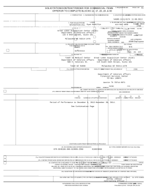 Sf 1449 Solicitation/contract/order for Commercial Items Doc Template ...