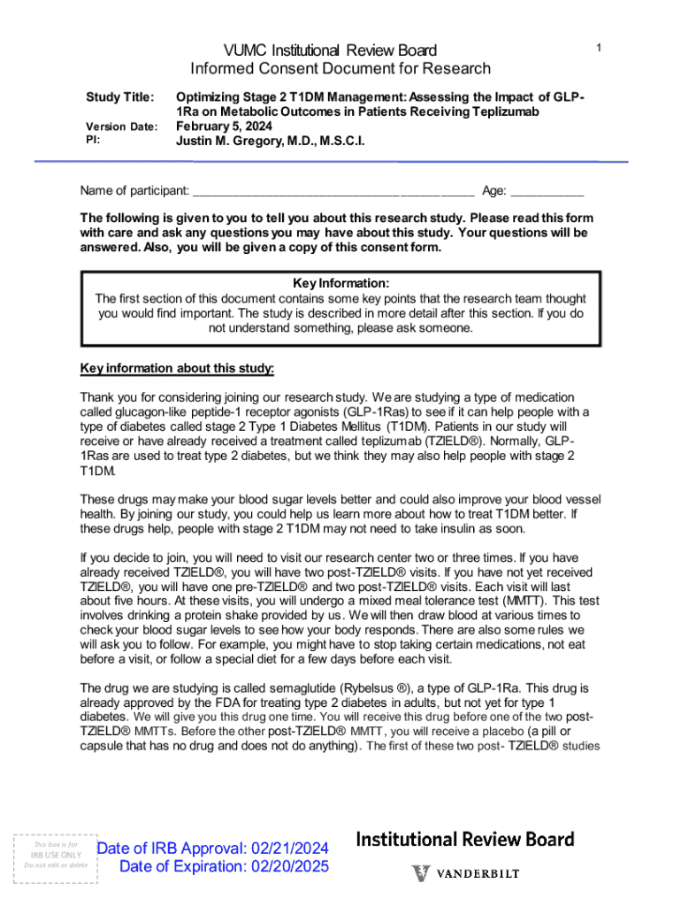 Fillable Online Informed Consent Document for Research Fax Email Print - pdfFiller