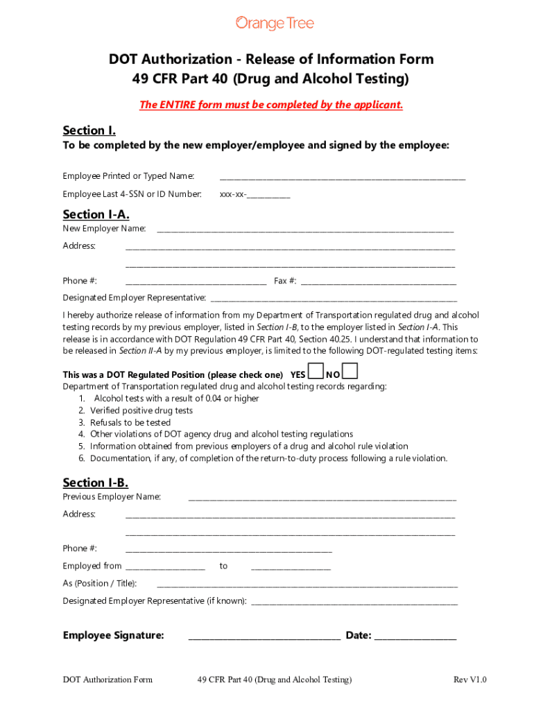 Fillable Online Guide to Completing the Dot/fmcsa Authorization Form ...