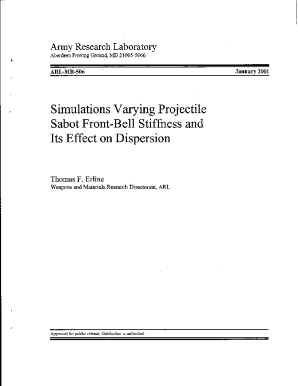 Fillable Online Simulations of Projectile Dispersion Fax Email Print ...