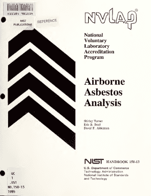Fillable Online National Voluntary Laboratory Accreditation Program: Airborne Asbestos Analysis ...
