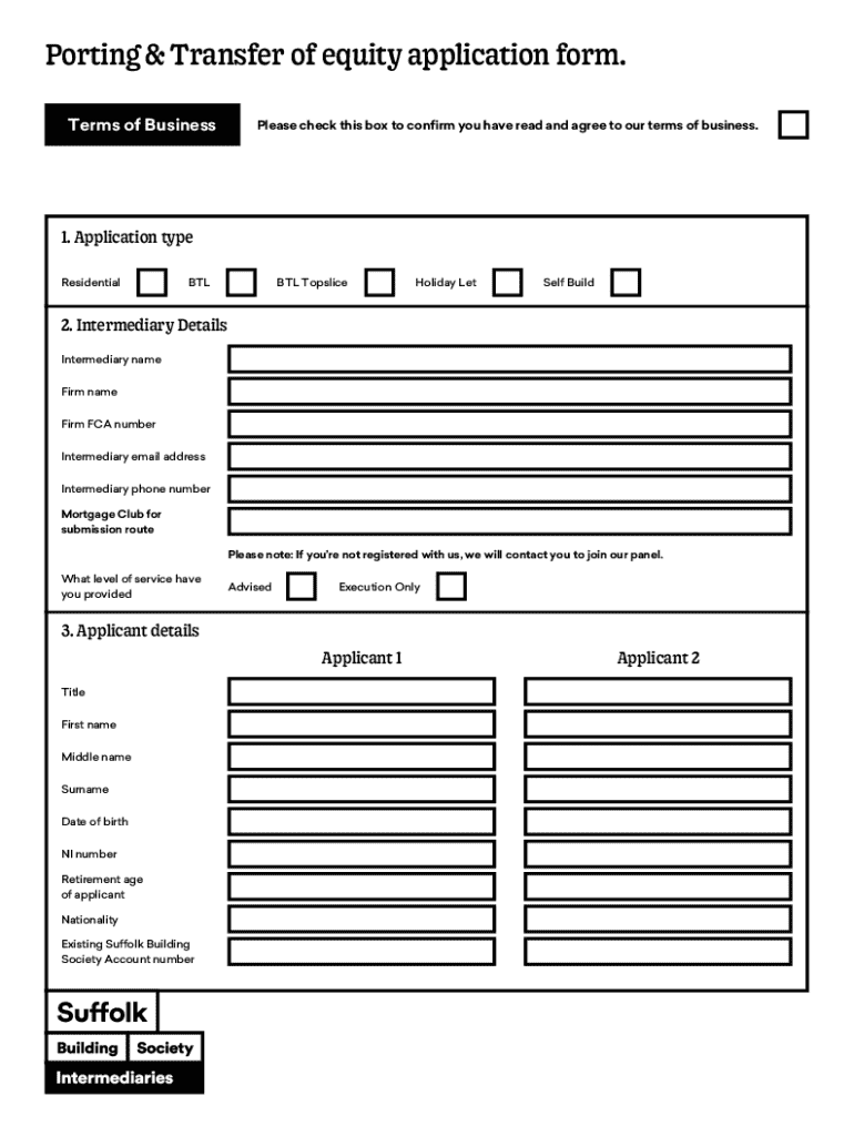 Fillable Online Application for Transfer of Equity Fax Email Print ...