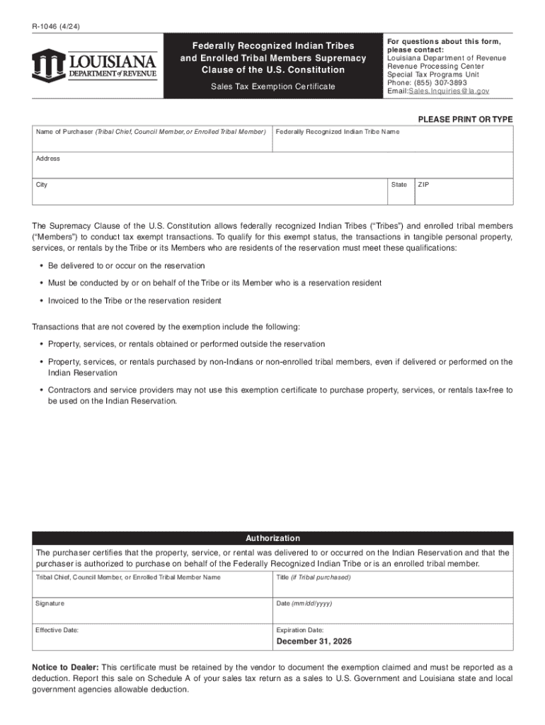 Fillable Online Federally Recognized Indian Tribes and Enrolled Tribal ...