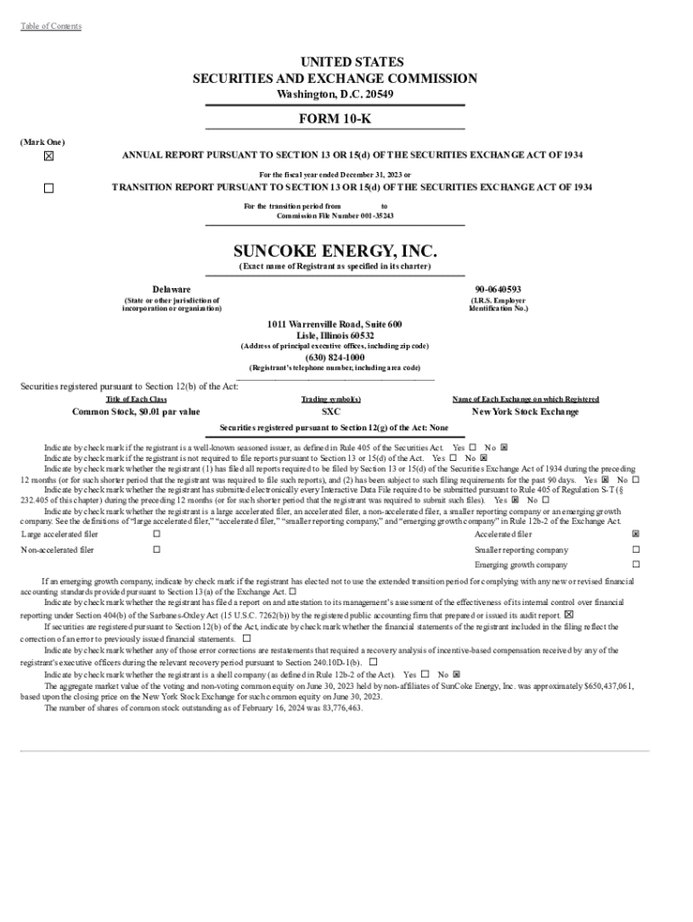 Fillable Online Annual Report Pursuant to Section 13 or 15(d) of the ...