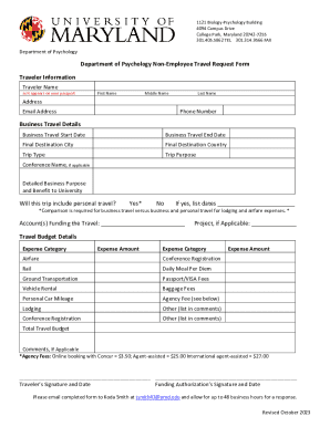 Fillable Online Non-employee Travel Request Form Fax Email Print ...