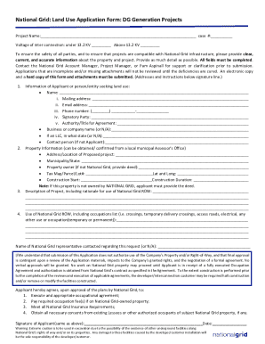 Fillable Online Land Use Application for Dg Generation Projects Fax ...