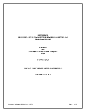 Fillable Online Contract for Recovery Navigator Program Fax Email Print ...