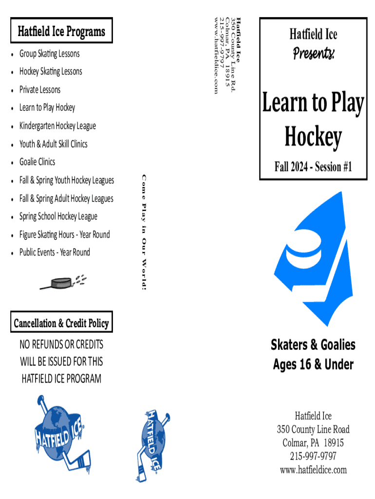 Fillable Online Learn to Play Hockey - Fall 2024 Registration Fax Email ...