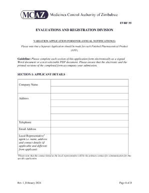Fillable Online Variation Application Form Fax Email Print - pdfFiller