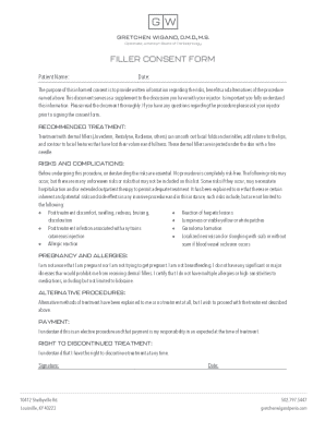 Fillable Online Dermal Filler Consent Form Fax Email Print - pdfFiller