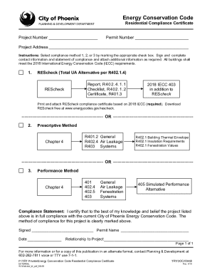 Fillable Online Energy Conservation Code Compliance Certificate Fax ...