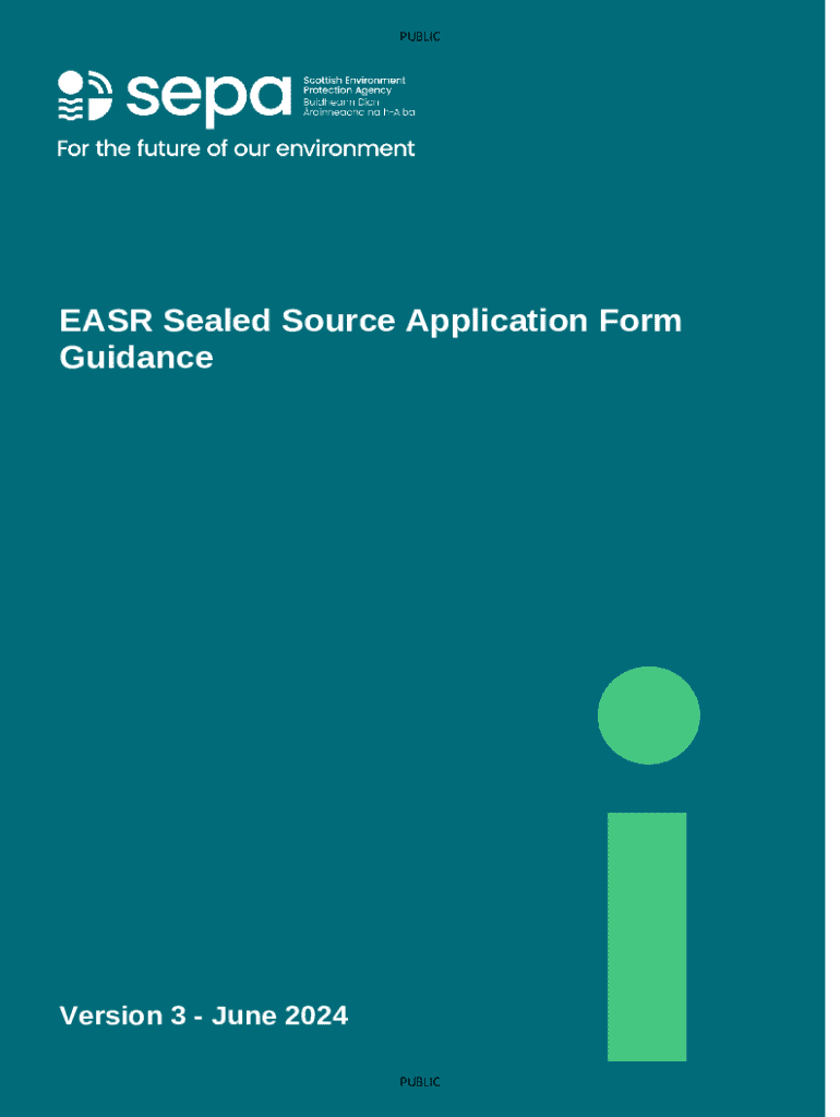 Easr Sealed Source Application Guidance Doc Template | pdfFiller