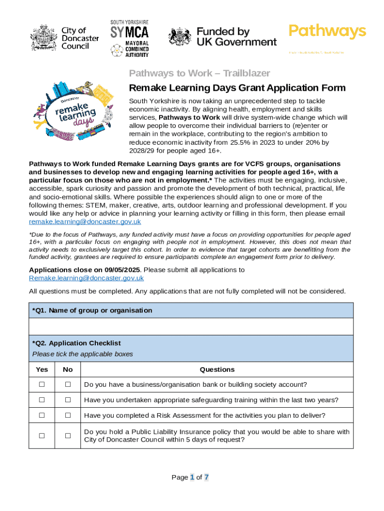 Remake Learning Days Grant Application Doc Template | pdfFiller