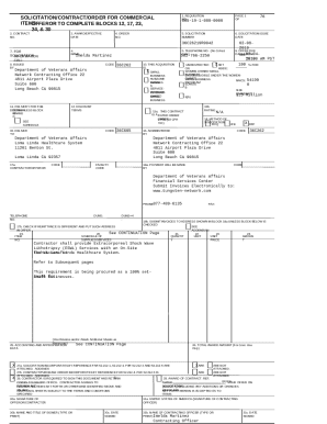 Sf 1449 Solicitation/contract/order for Commercial Items Doc Template ...