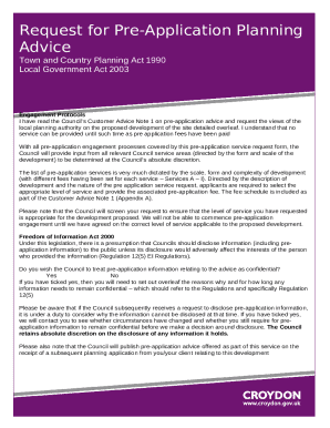 Pre-application Planning Submission Doc Template | pdfFiller