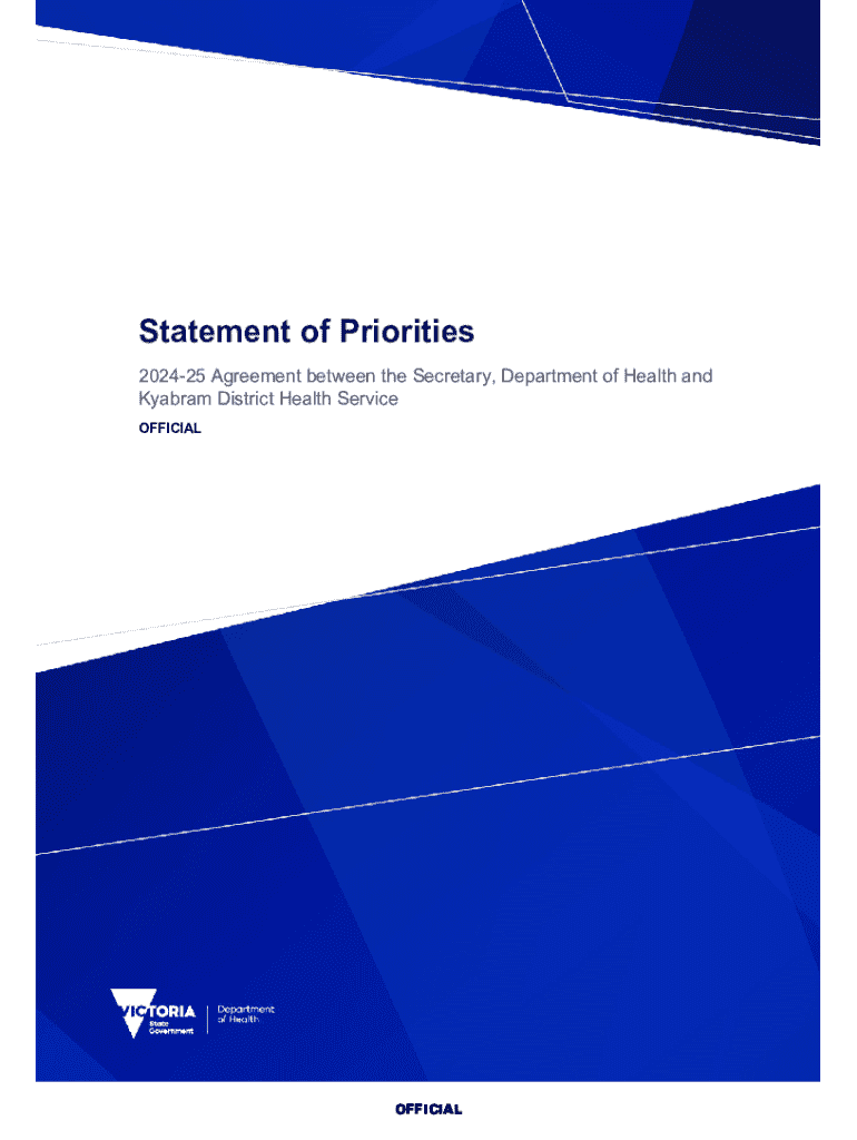 Fillable Online Statement of Priorities 2024-25 Fax Email Print - pdfFiller