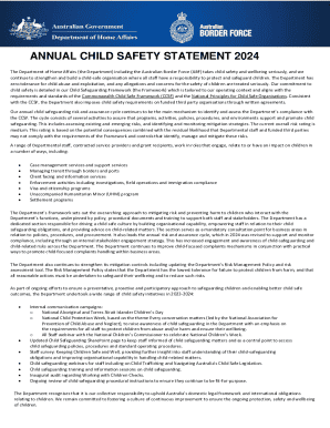 Fillable Online Annual Child Safety Statement Fax Email Print - pdfFiller