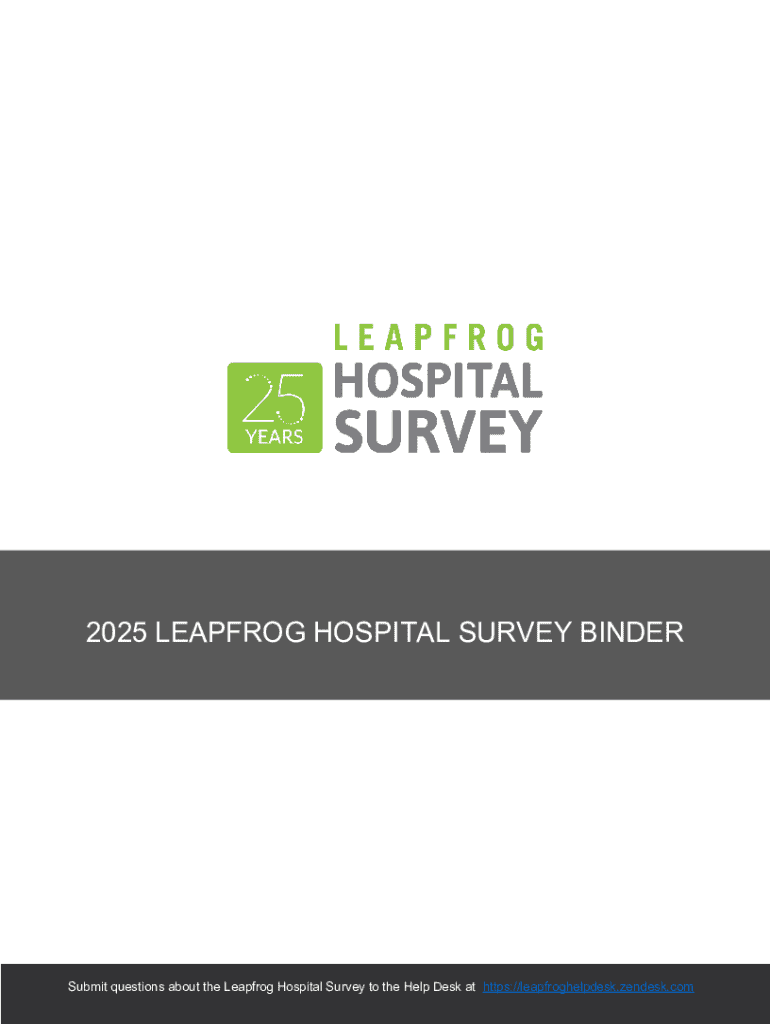 Fillable Online 2025 Leapfrog Hospital Survey Binder Fax Email Print ...