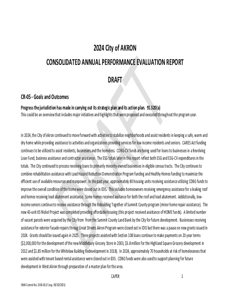 Fillable Online Consolidated Annual Performance Evaluation Report Fax ...