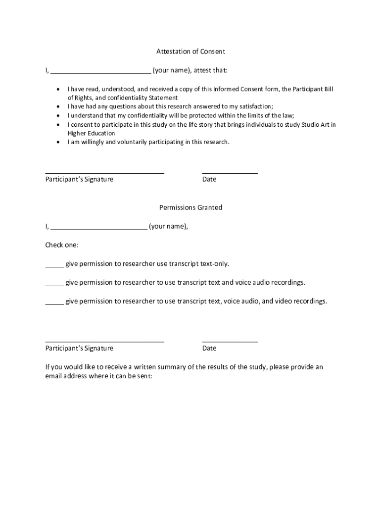 Fillable Online Informed Consent Form Fax Email Print - pdfFiller