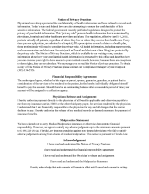 Fillable Online Notice of Privacy Practices Fax Email Print - pdfFiller