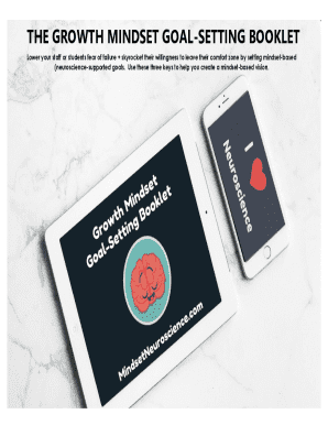 Fillable Online the Growth Mindset Goal-setting Booklet Fax Email Print ...