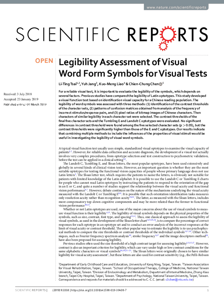 Fillable Online Legibility Assessment of Visual Word Form Symbols for ...