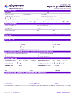 Fillable Online Keytruda Provider Order Form Fax Email Print - pdfFiller