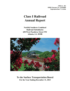 Fillable Online Class I Railroad Annual Report Fax Email Print - pdfFiller