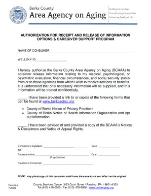 Fillable Online Authorization for Receipt and Release of Information ...