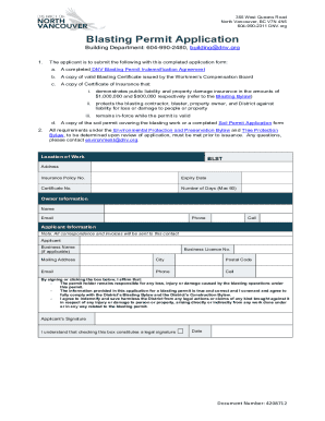 Fillable Online Blasting Permit Application for Construction Projects ...