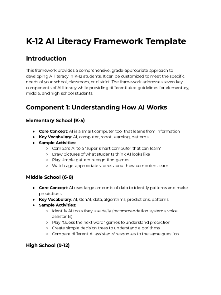 Fillable Online K-12 Ai Literacy Framework for Developing Ai Skills in Students Fax Email Print ...