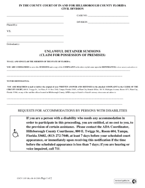 Fillable Online Unlawful Detainer Summons Fax Email Print - pdfFiller