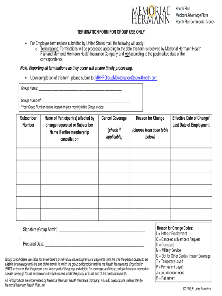 Fillable Online Employee Termination Form Fax Email Print - pdfFiller