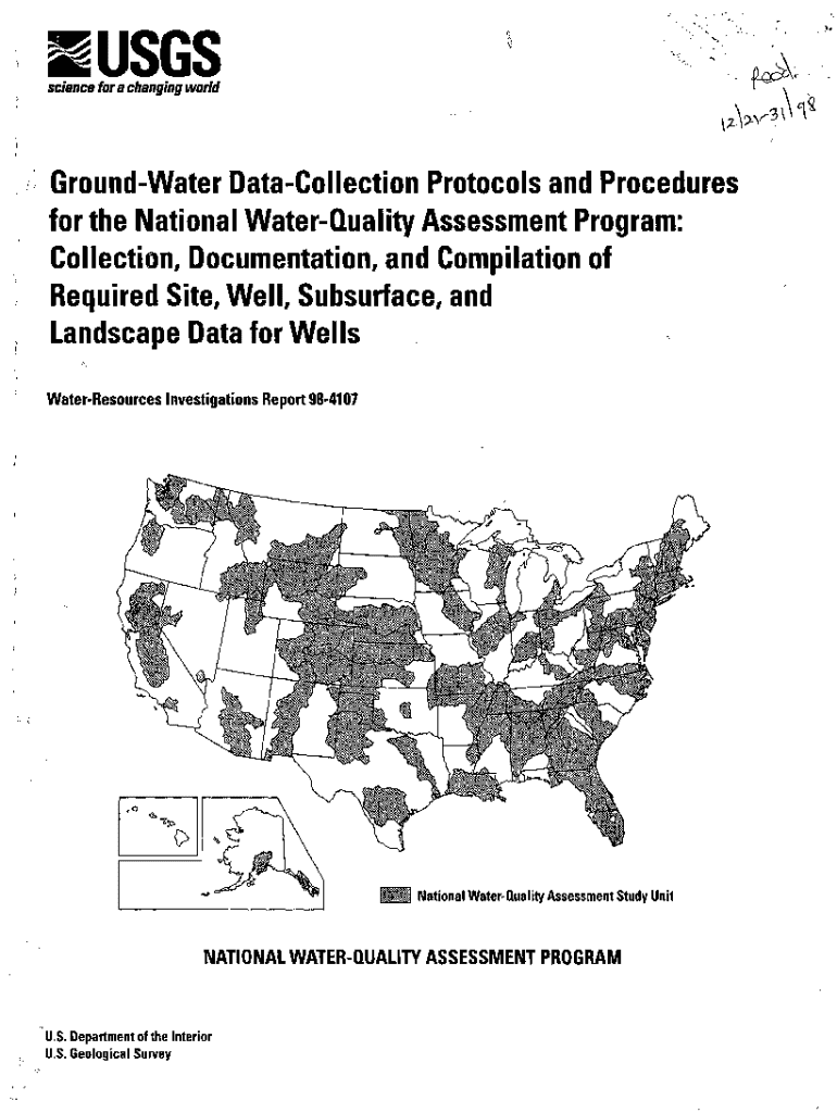 Fillable Online Ground-water Data-collection Protocols and Procedures ...