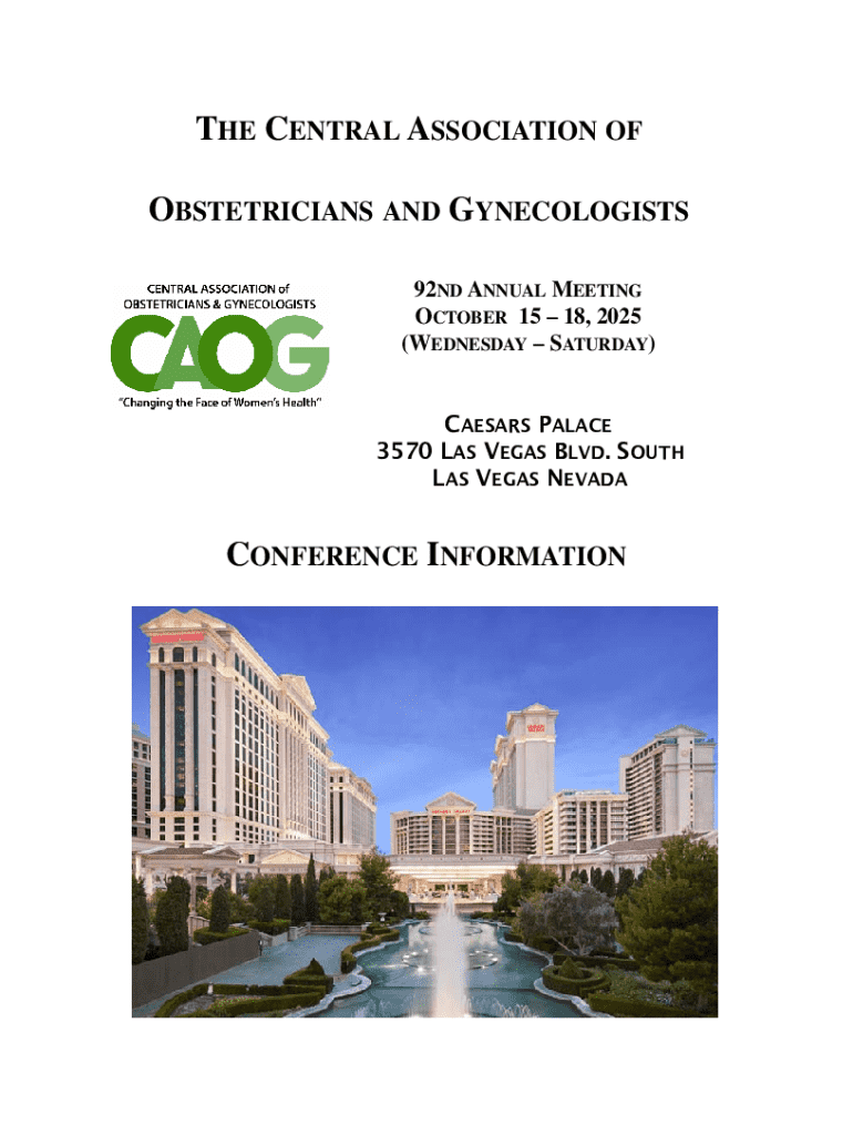 Fillable Online Caog 92nd Annual Meeting Registration Fax Email Print - pdfFiller