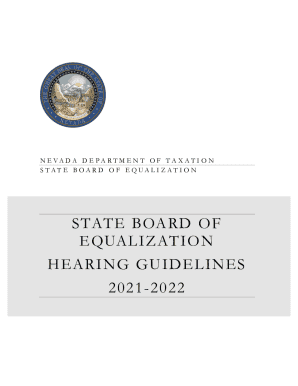 Fillable Online State Board of Equalization Hearing Guidelines Fax ...