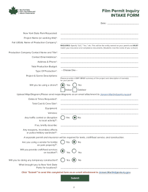 Fillable Online Film Permit Inquiry Fax Email Print - pdfFiller