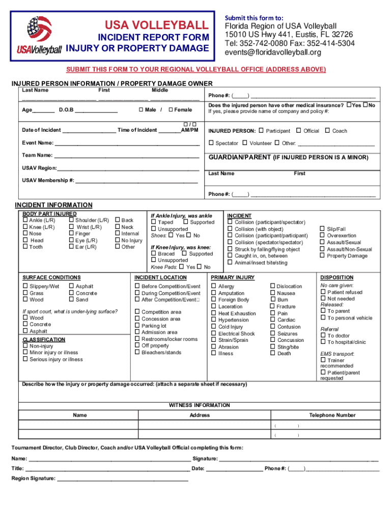 Fillable Online Incident Report Form Fax Email Print - pdfFiller