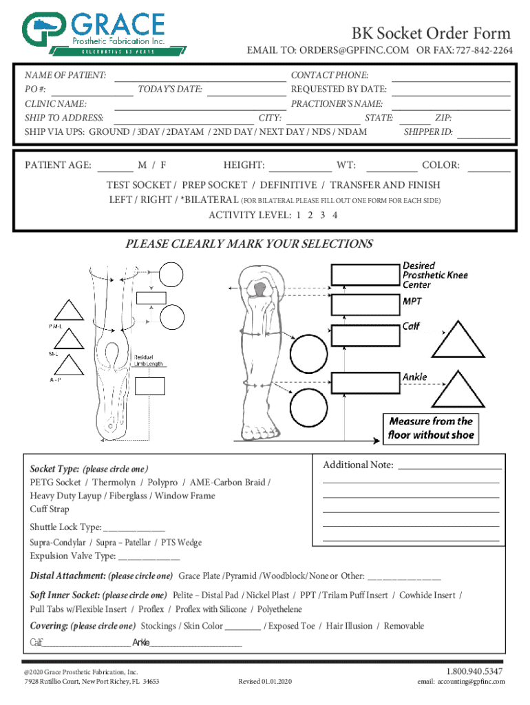 Fillable Online Bk Socket Order Form Fax Email Print - pdfFiller