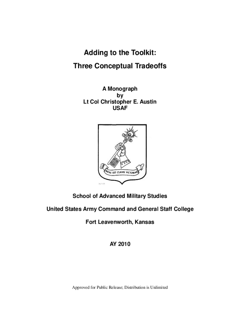 Fillable Online Adding to the Toolkit: Three Conceptual Tradeoffs Fax Email Print - pdfFiller