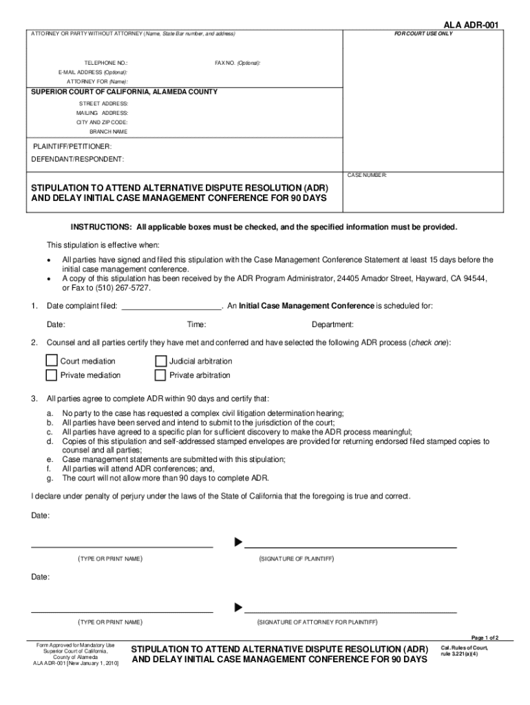 Alternative Dispute Resolution (adr) Information Packet: Fill out ...