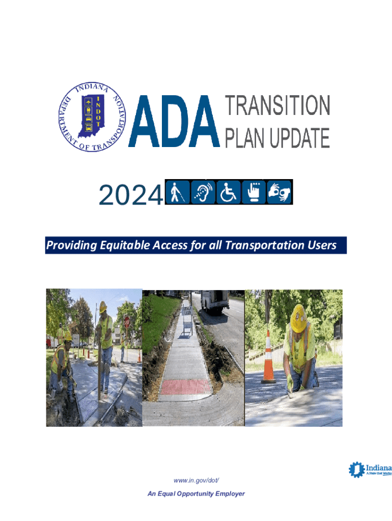 Fillable Online Indiana Department of Transportation Ada Transition ...